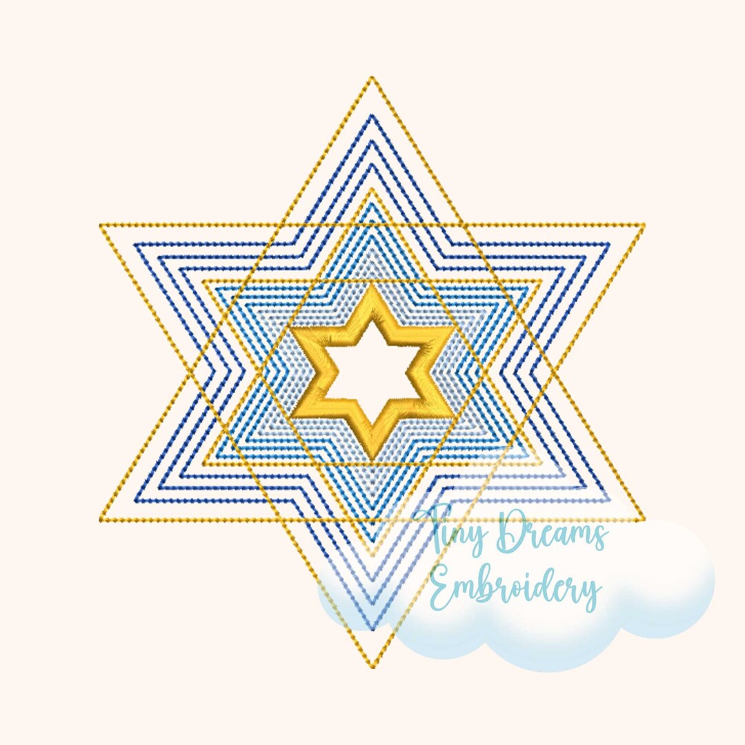David Star Digital Machine Embroidery Design Jewish Design Embroidery ...