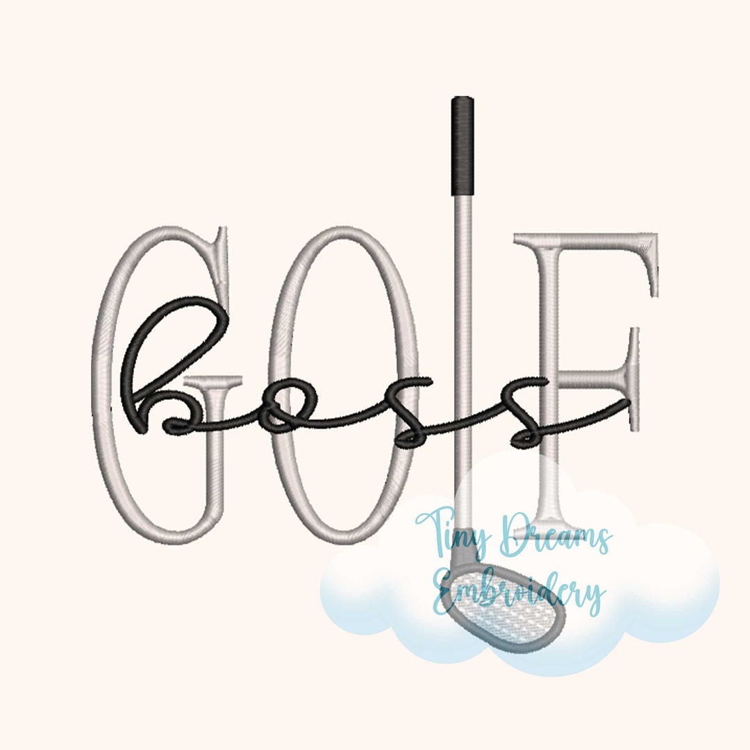 Golf Boss Digital Machine Embroidery Design Golf Son Embroidery Design ...
