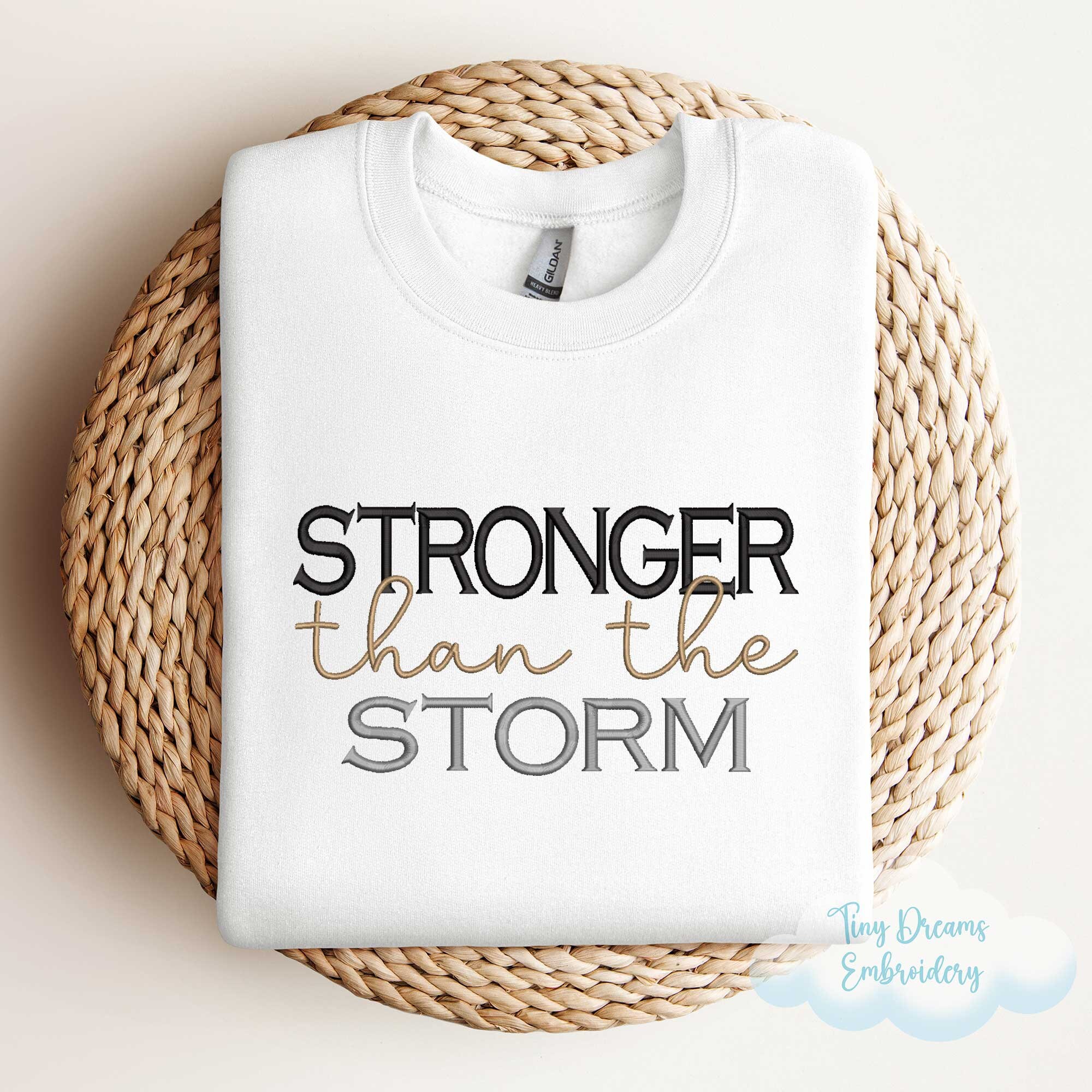 Stronger Than the Storm Embroidery Design (digital Download) - Etsy