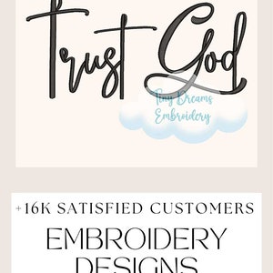 Trust God Machine Embroidery Design Faith Design Embroidery Christian ...