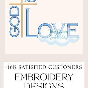 God Love Embroidery Design: Christian Religious (digital Download) - Etsy