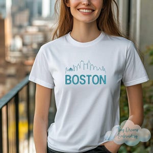 Boston Skyline Embroidery Design: Prudential Tower (digital Download ...