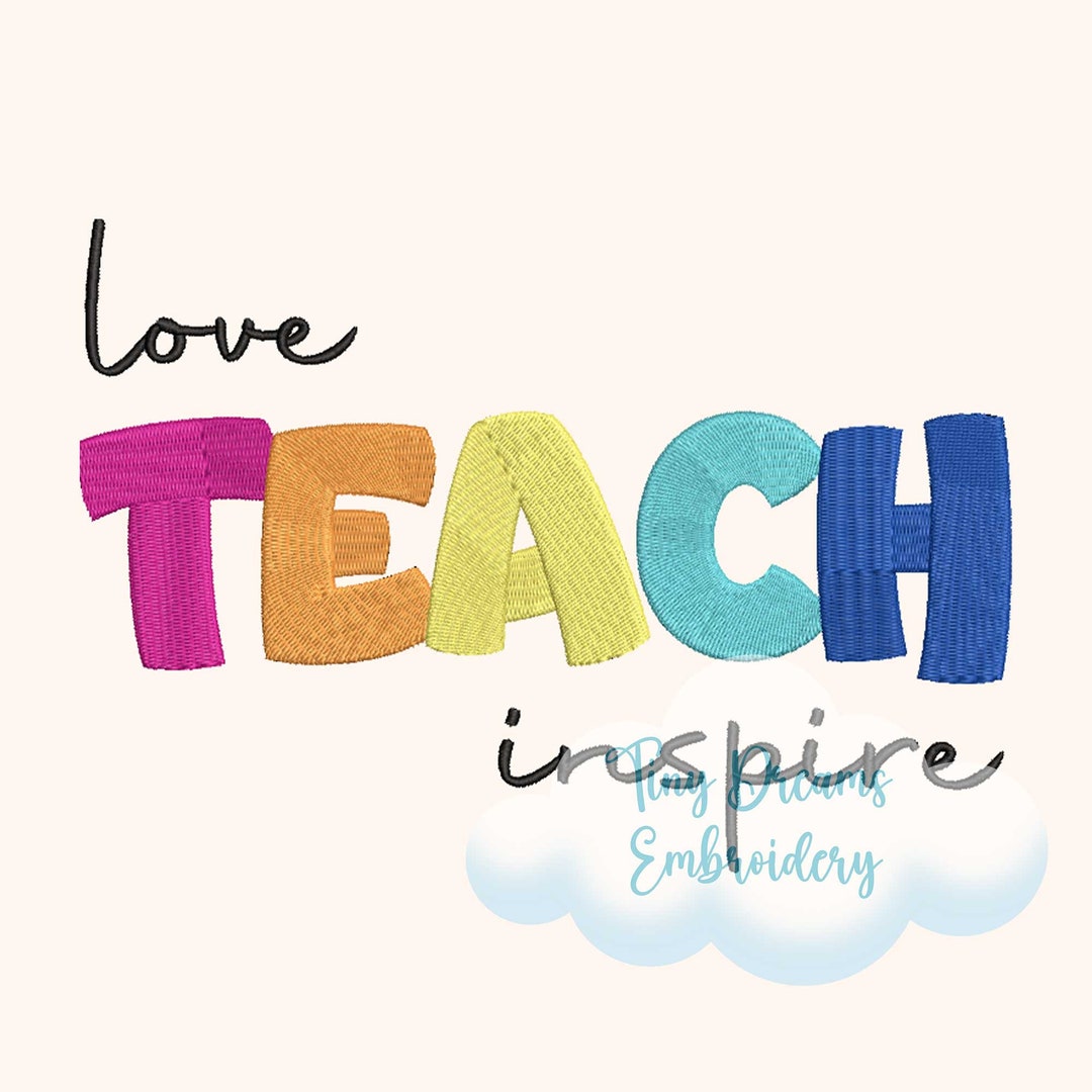 Teach Digital Machine Embroidery Design Love Embroidery Design Teacher ...