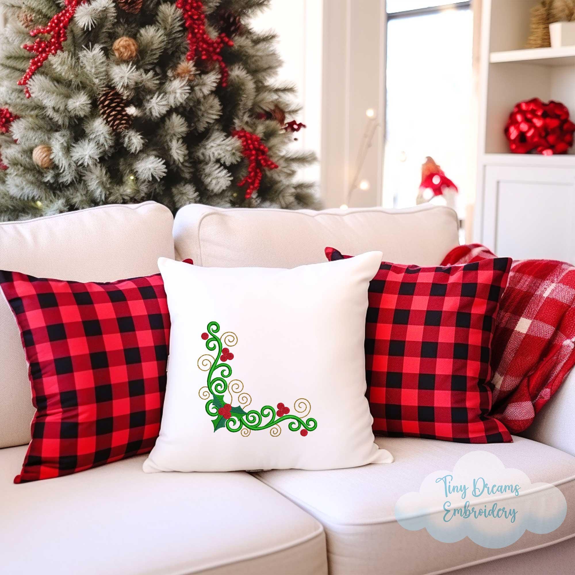 Christmas Mistletoe Corner Embroidery Design (digital Download) - Etsy