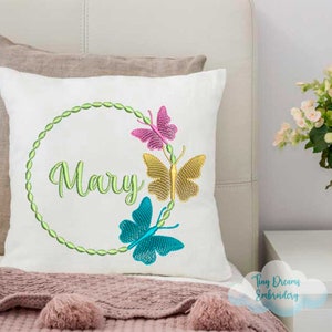 Butterfly Monogram Embroidery Design: Spring Girl (digital Download) - Etsy
