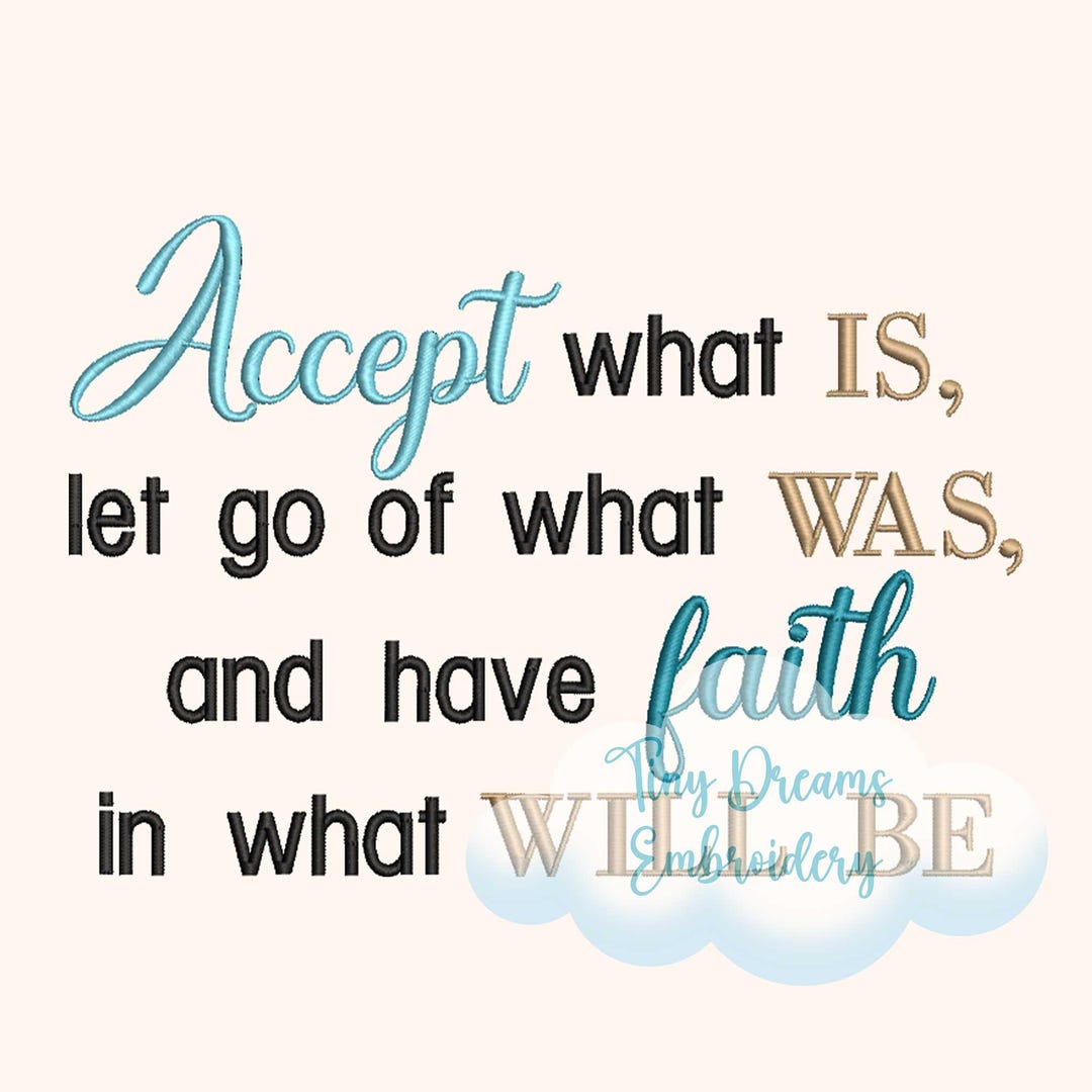 Accept Faith Digital Machine Embroidery Design Faith Christian ...