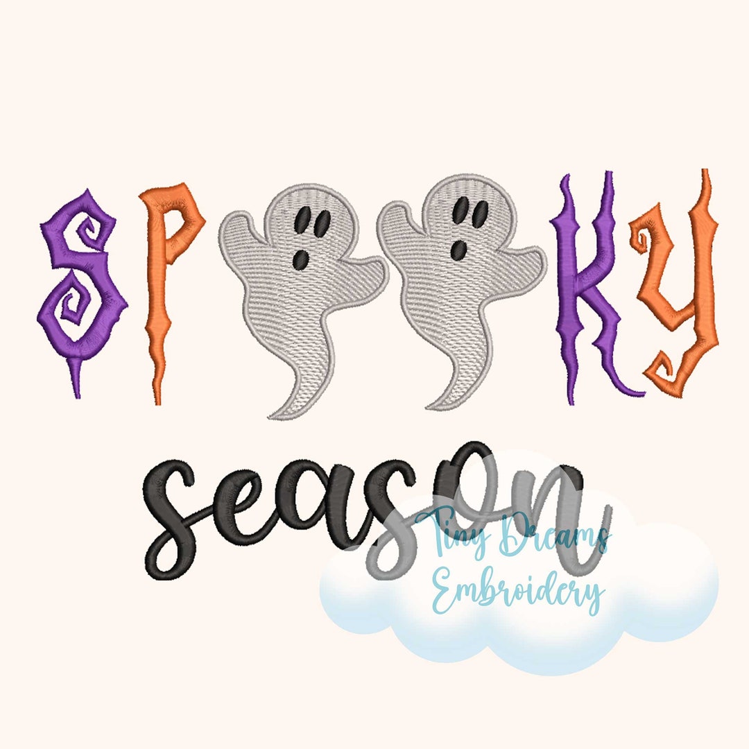 Spooky Digital Machine Embroidery Design Spooky Season Embroidery ...