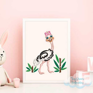 Cute Baby Emu Digital Machine Embroidery Design Nursery Baby Animal ...