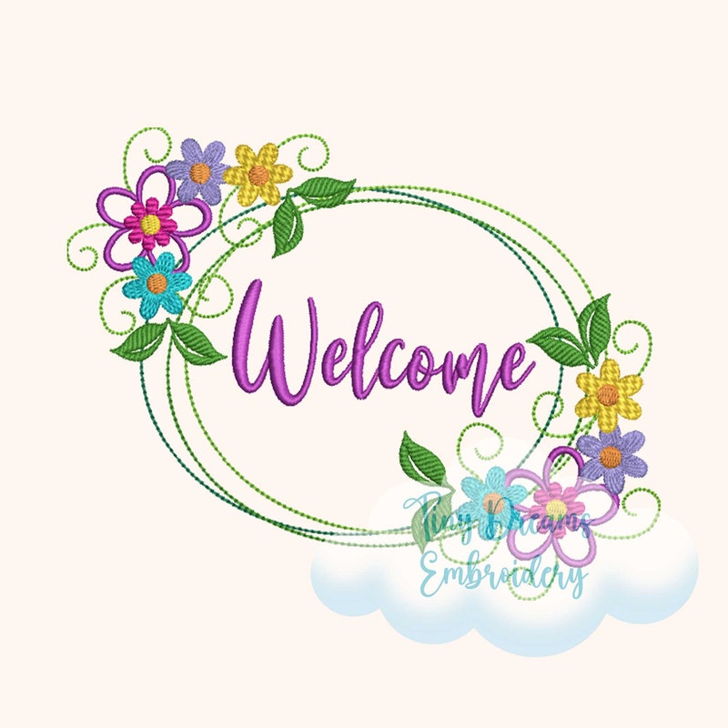 Welcome Embroidery - Etsy
