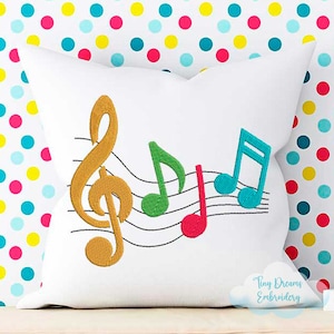 Music Digital Machine Embroidery Design Musical Note Design Embroidery ...