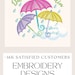 Umbrella Digital Machine Embroidery Design Rain Embroidery Design Dance ...