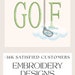 Golf Embroidery Design: Sports Motif (digital Download) - Etsy