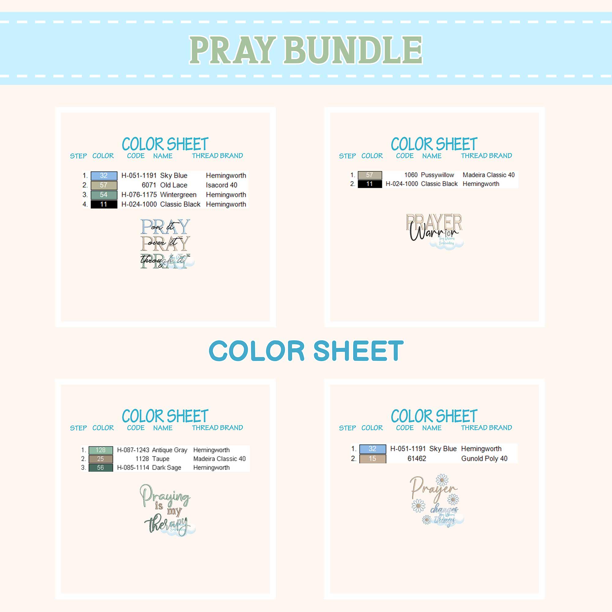 Prayer Embroidery 4 Designs Bundle: Christian Machine Embroidery ...