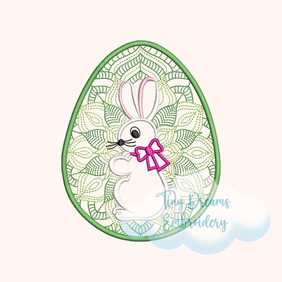 Happy Easter Digital Machine Embroidery Design Bunny Embroidery Design ...