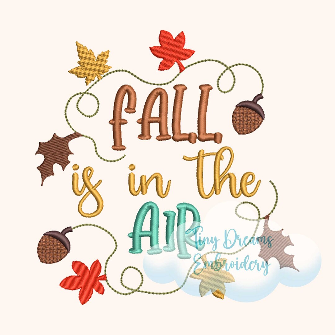 Fall Digital Machine Embroidery Design Autumn Fall Season Design ...