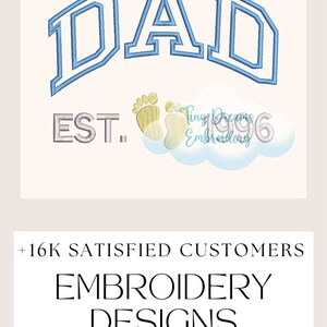 Dad Digital Machine Embroidery Design Established Daddy Embroidery ...