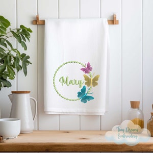 Butterfly Monogram Embroidery Design: Spring Girl (digital Download) - Etsy