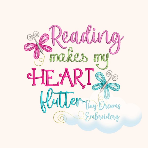 Reading Pillow Embroidery Designs - Etsy