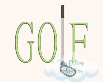 Golf Monogram Frame Preppy Design for Machine Embroidery 3 - Etsy