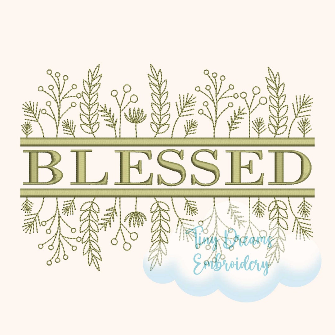Blessed Digital Machine Embroidery Design Thanks Season Design ...