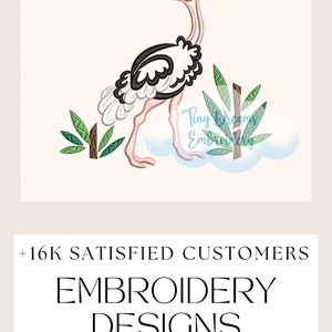 Cute Baby Emu Digital Machine Embroidery Design Nursery Baby Animal ...