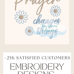 Prayer Change Digital Machine Embroidery Design Floral Pray Design ...