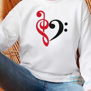 Music Digital Machine Embroidery Design Treble Clef Embroidery Design ...