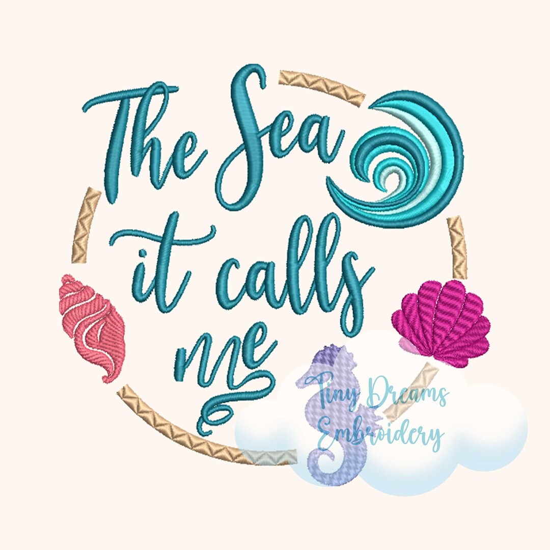 Sea Digital Machine Embroidery Design Seashell Design Embroidery ...