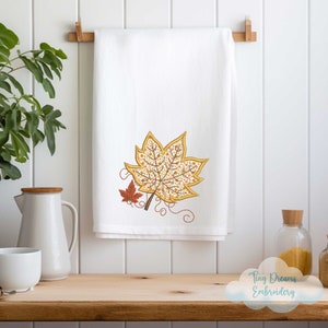 Leaf Applique Embroidery Design: Autumn Fall Design (digital Download ...