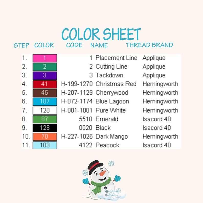 Cute Snowman Applique: Winter Holiday Embroidery Design (digital ...