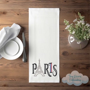 Paris Love Digital Machine Embroidery Design Eiffel Tower Embroidery ...