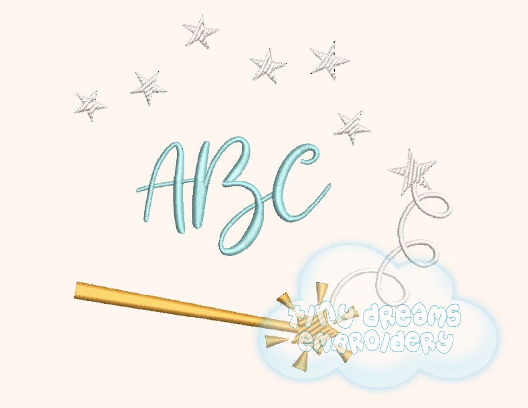 Magic Wand With Sprinkles Stars monogram Not Included - Etsy UK