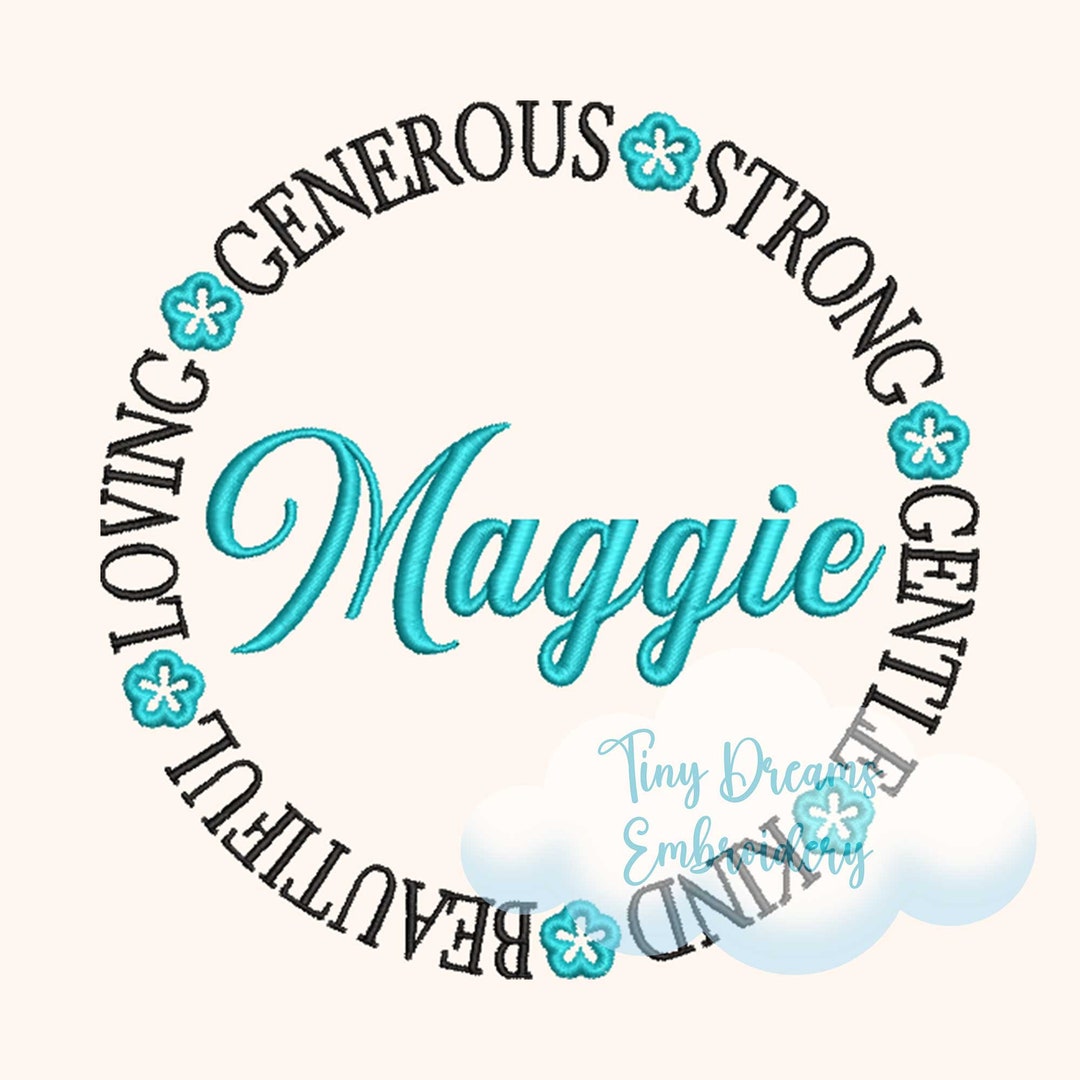 Kind Digital Machine Embroidery Design Generous Strong Custom Monogram ...