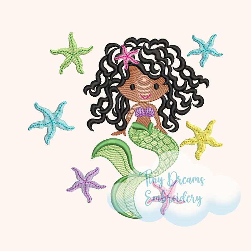 Mermaid Embroidery - Etsy