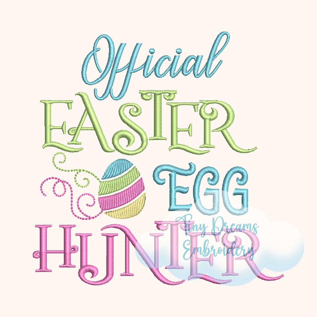 Easter Egg Digital Machine Embroidery Design Egg Hunterdesign ...