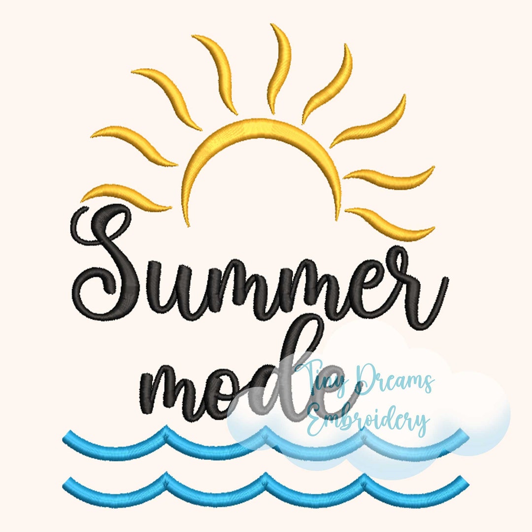 Summer Mode Digital Machine Embroidery Design Summer Season Design ...