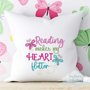 Reading Digital Machine Embroidery Design Read Pillow Embroidery Design ...