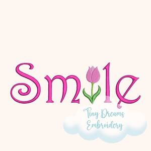 Smile Digital Machine Embroidery Design Smile Embroidery Tulip Design ...