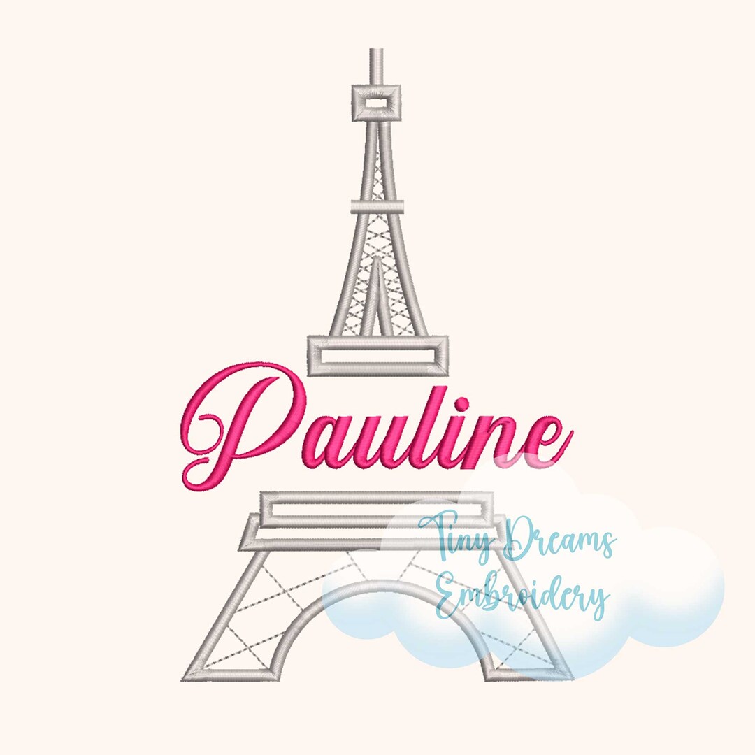 Eiffel Tower Embroidery Design: Paris Monogram (digital Download) - Etsy