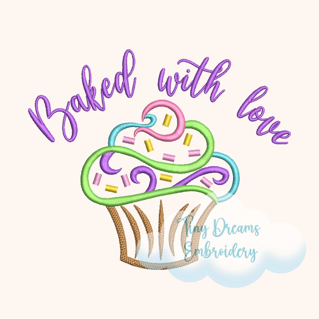Cupcake Embroidery Design: Sweet Kitchen Decor (digital Download) - Etsy