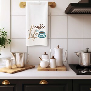 Coffee Life Digital Machine Embroidery Design Breakfast Coffee Design ...