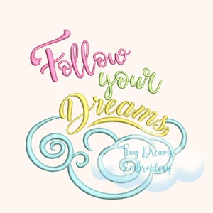 Dream Digital Machine Embroidery Design Cloud Design Embroidery Rainbow ...