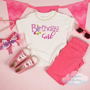 Birthday Girl Digital Machine Embroidery Design Happy Birthday Design ...