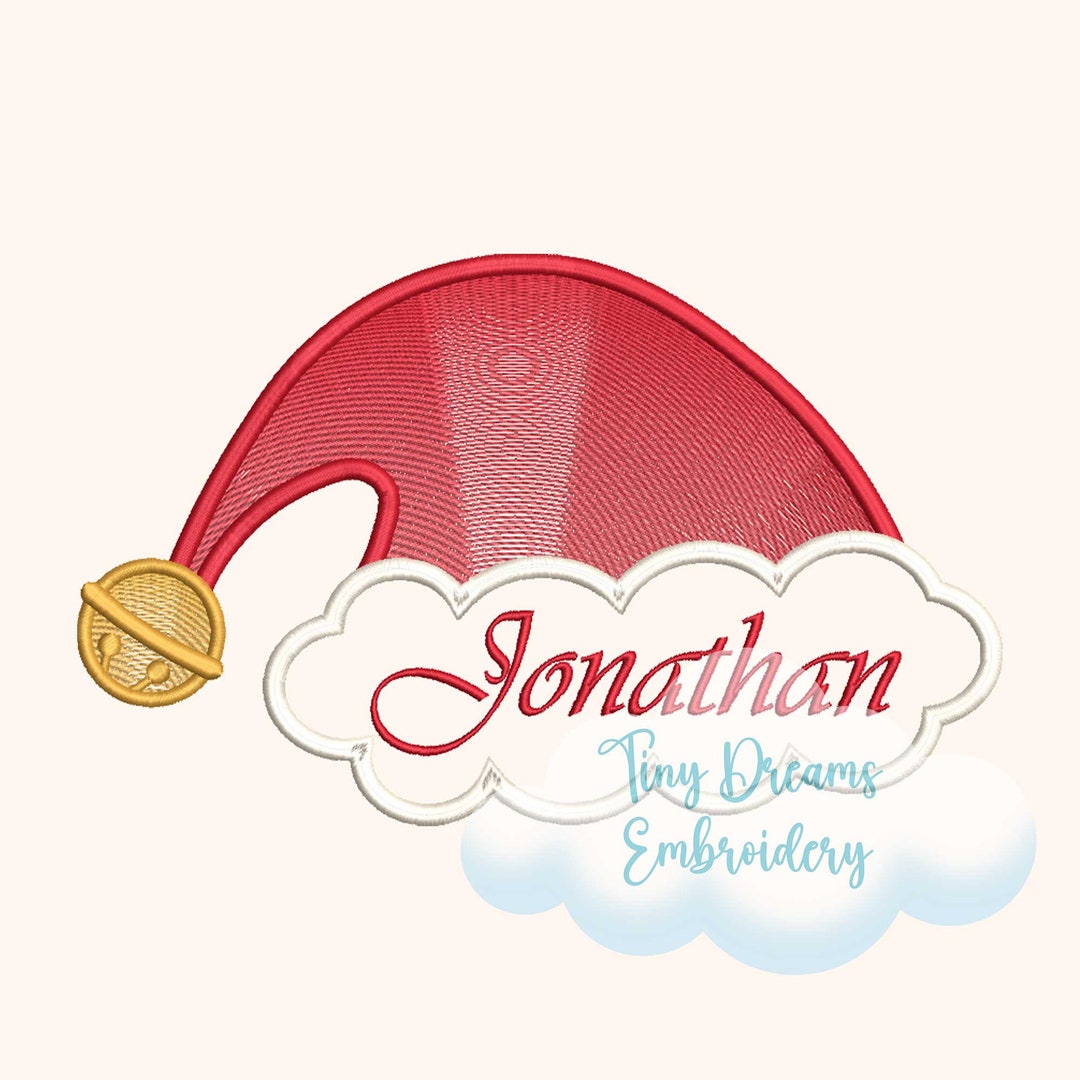 Santa Hat Digital Machine Embroidery Design Christmas Santa Claus ...
