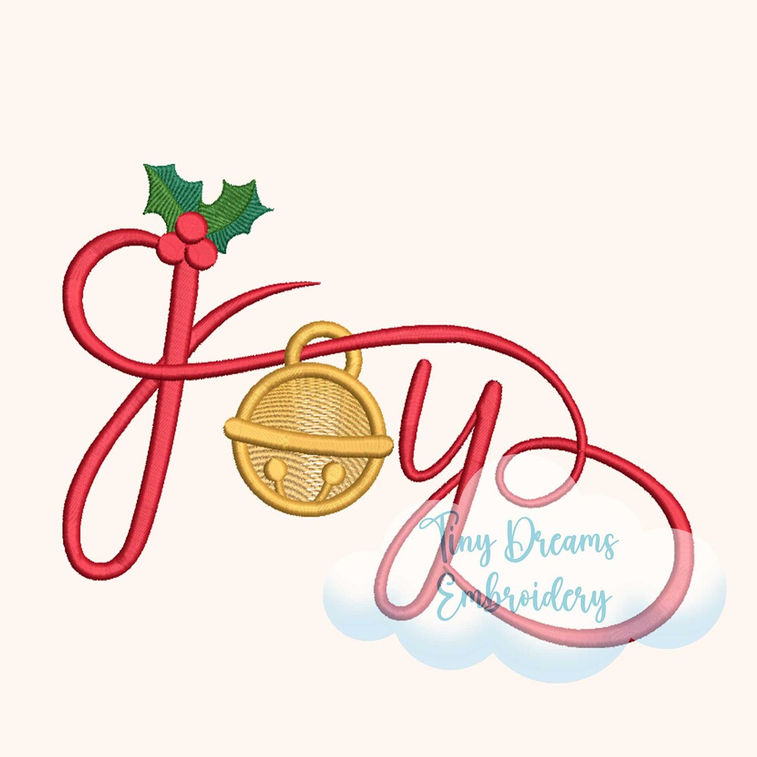 Joy Digital Machine Embroidery Design Christmas Embroidery Design ...