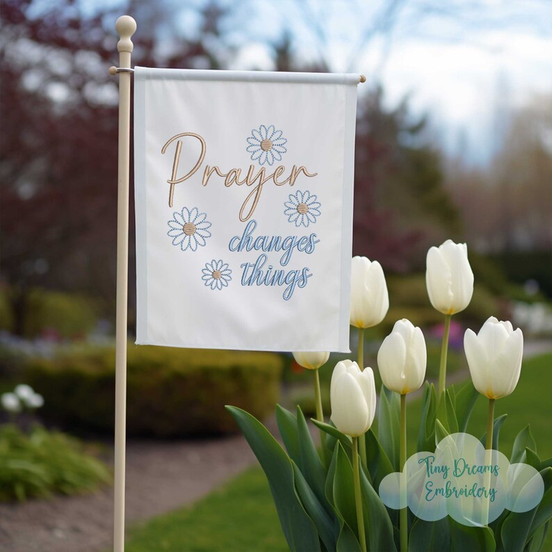 Prayer Changes Embroidery Design: Floral Faith (digital Download) - Etsy