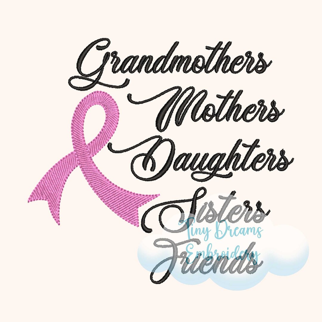 Pink Ribbon Breast Cancer Awareness Embroidery Design (digital) - Etsy