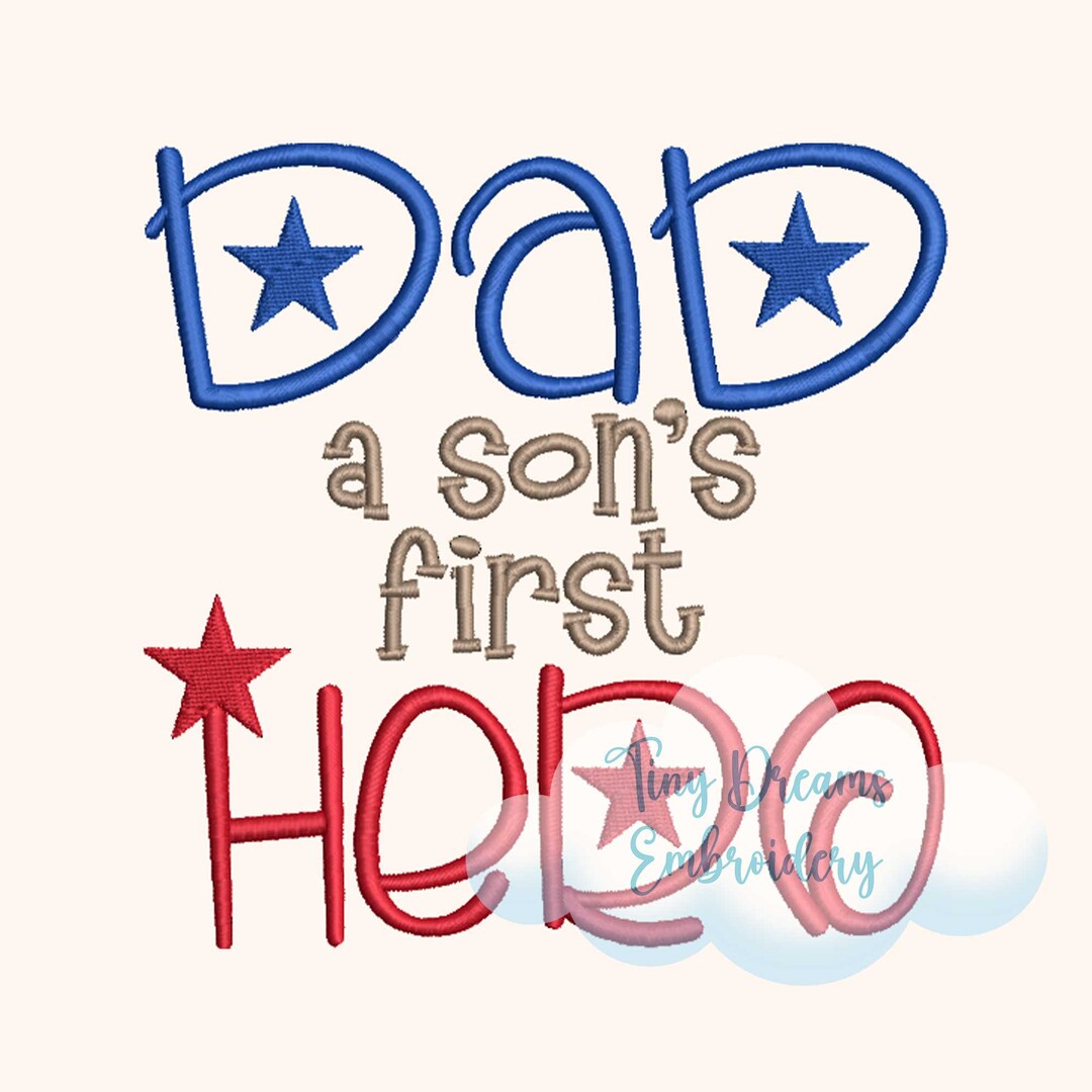 Dad Son Digital Machine Embroidery Design Fathers Day Design Embroidery ...