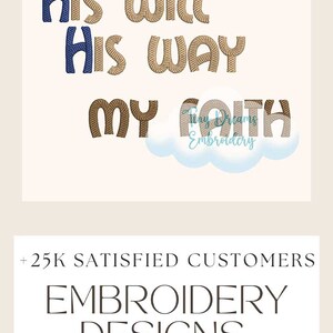 My Faith Machine Embroidery Design His Will Design Embroidery Christian ...