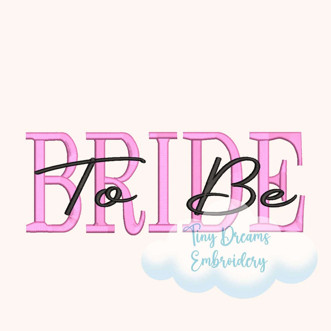 Bride-to-be Wedding Embroidery Design Bridal Shower Wife Gift (digital ...